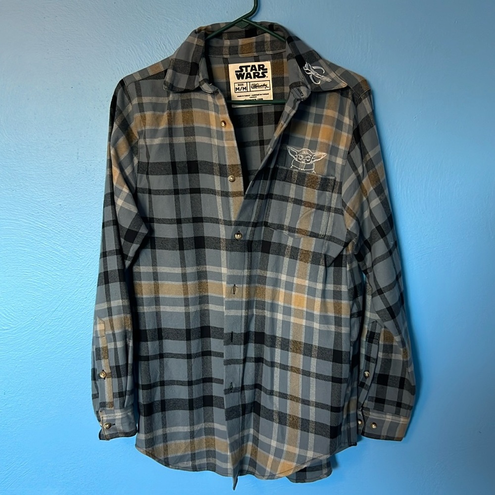 Cakeworthy Stars Wars The Mandalorian Flannel Shirt - Gem